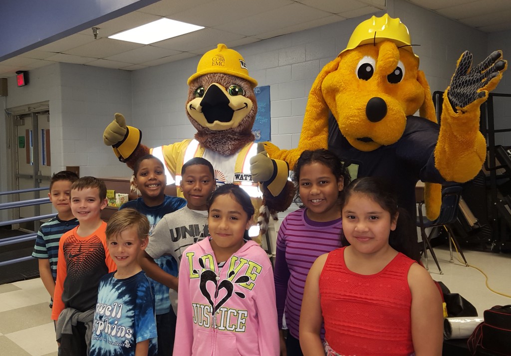 Digger Visits Dowell Elementary with Cobb EMC’s Safety Hawk Wattson ...